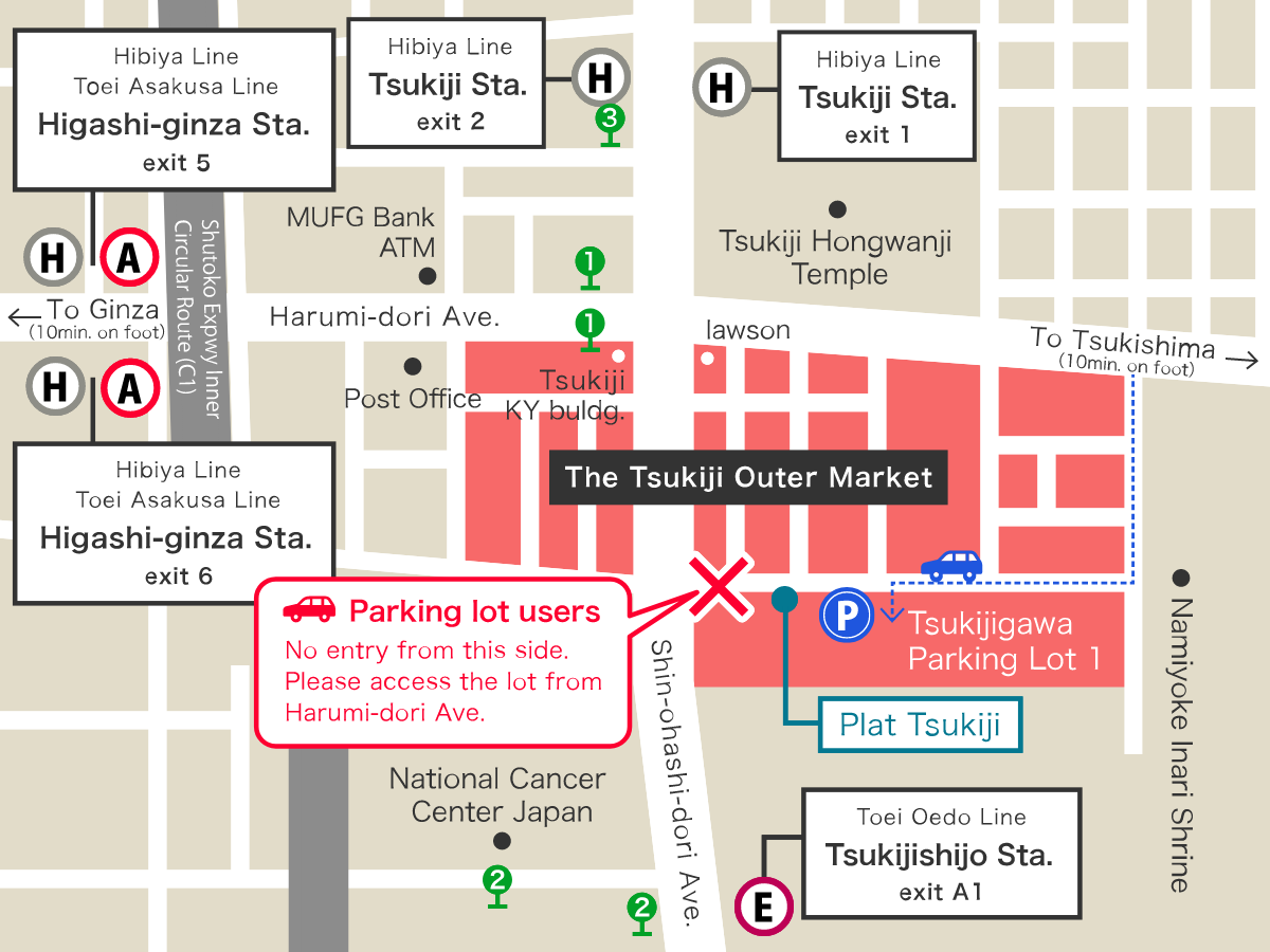 Access Map｜The Tsukiji Outer Market - Official Website